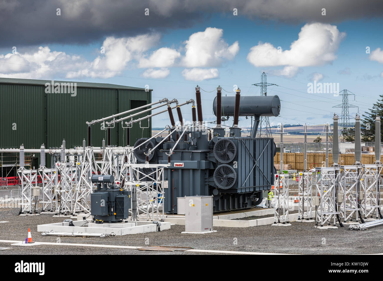 Electrical substation facilities and construction Stock Photo - Alamy
