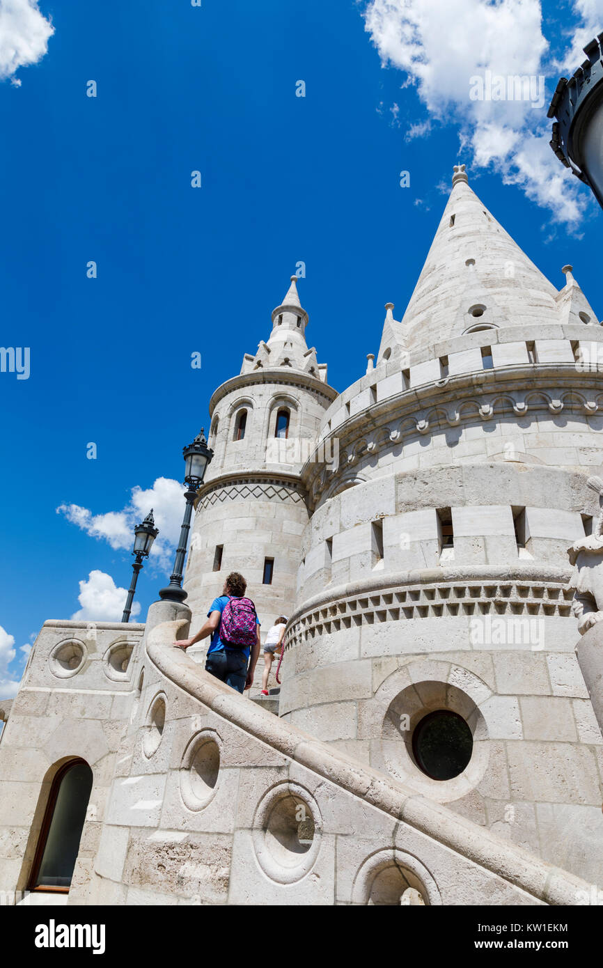 Iconic historic building, Fisherman's Bastion with elaborate ...