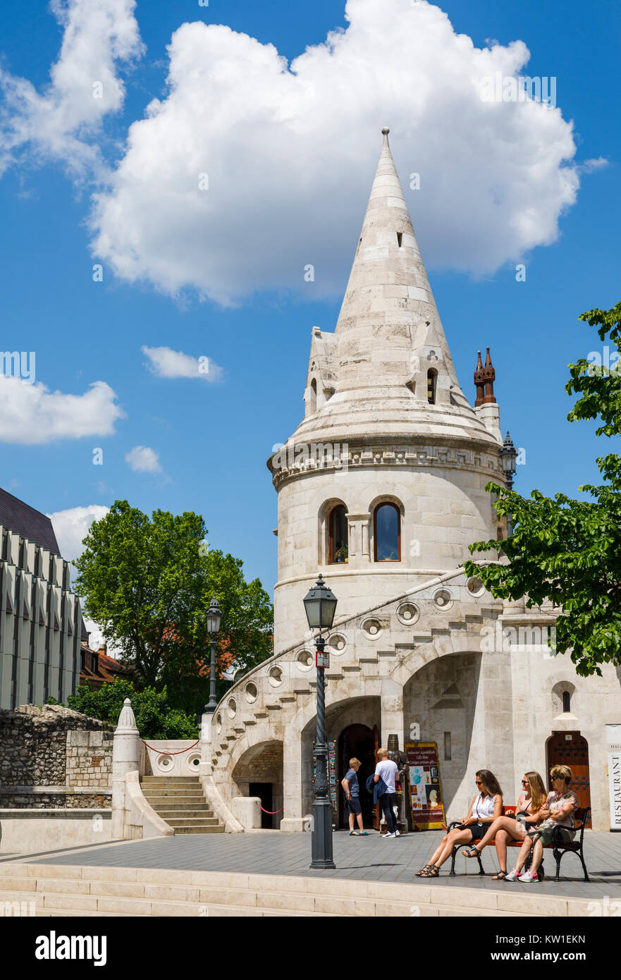 Iconic historic building, Fisherman's Bastion with elaborate ...