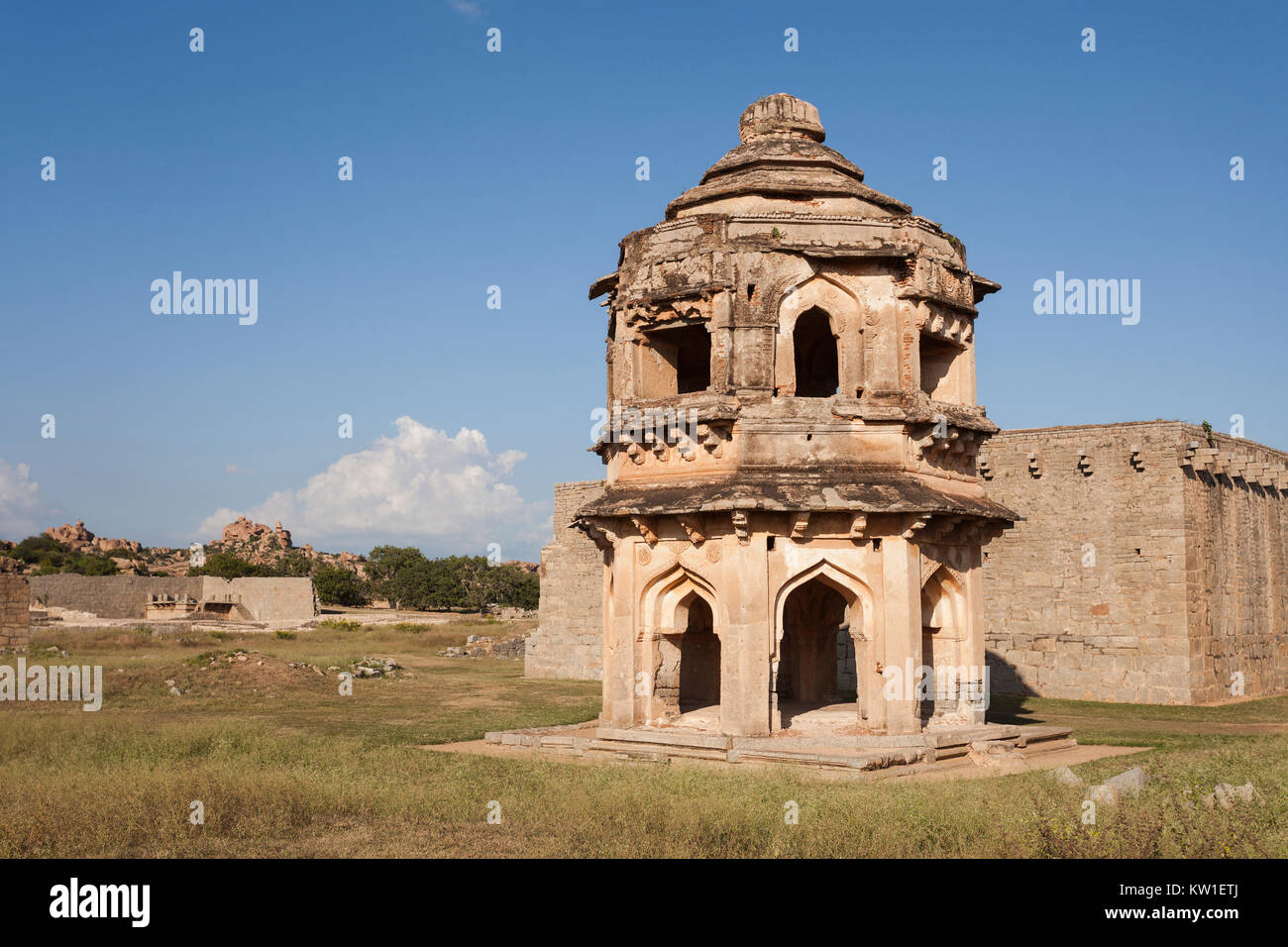 India, Karnataka, Hampi, Band Tower Stock Photo - Alamy