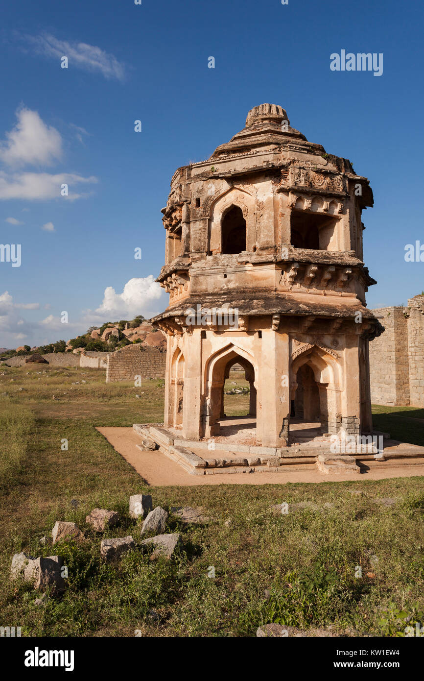 India, Karnataka, Hampi, Band Tower Stock Photo - Alamy