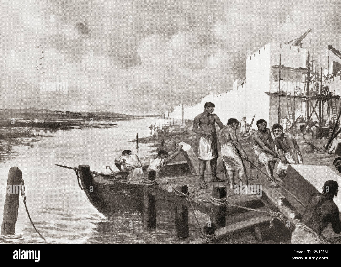 Roman colonists laying the foundations of Placentia aka Piacenza, Italy ...