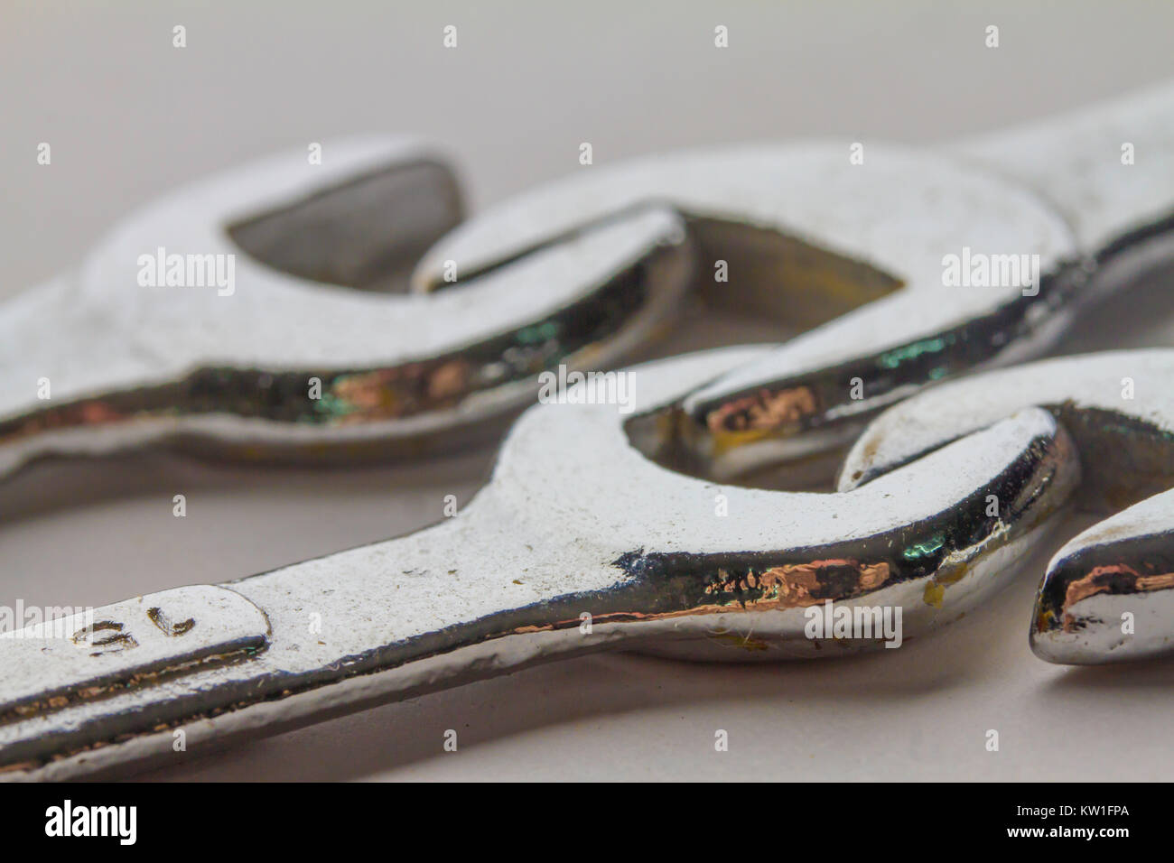 Spanners in isolation Stock Photo - Alamy