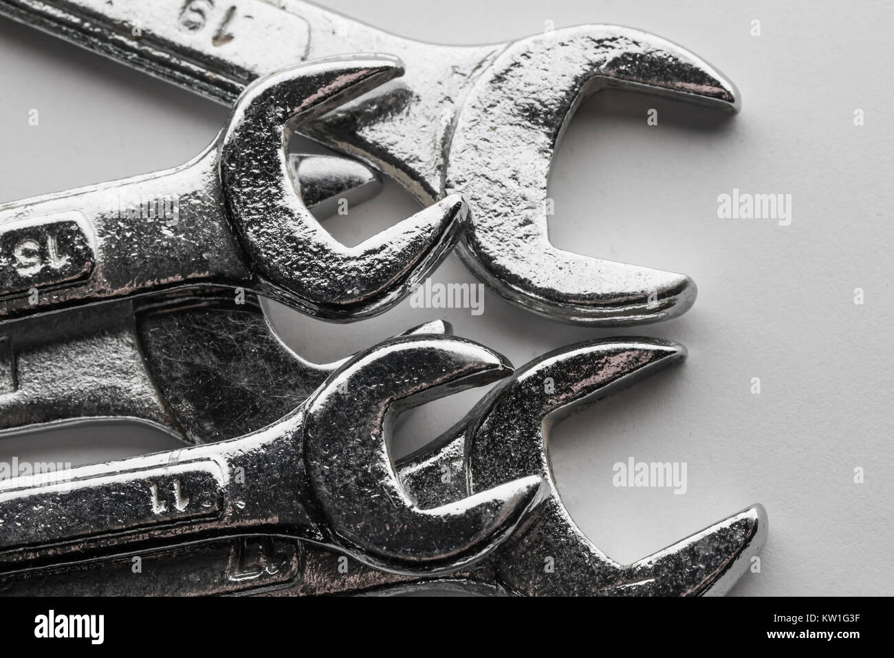 Spanners in isolation Stock Photo - Alamy