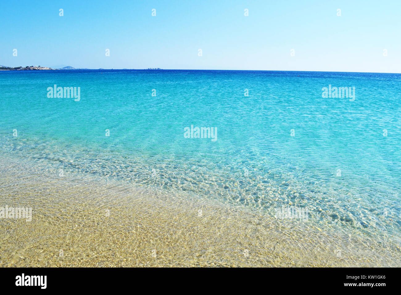 landscape of Saint Prokopios beach Naxos Greece Stock Photo - Alamy