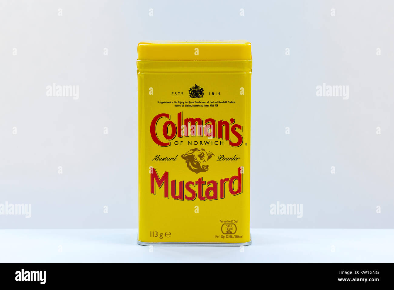 Colmans english mustard tin hi-res stock photography and images - Alamy