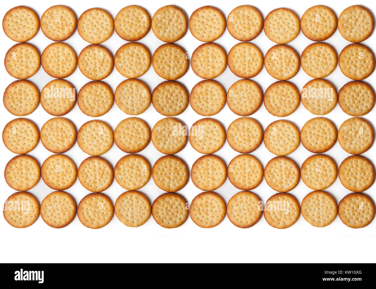 Mini round cheese biscuit savoury snacks on a white background Stock ...