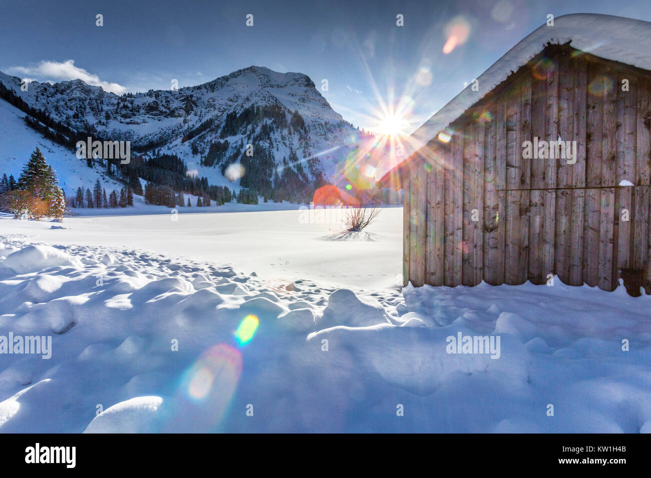 Winter in den Alpen Stock Photo - Alamy
