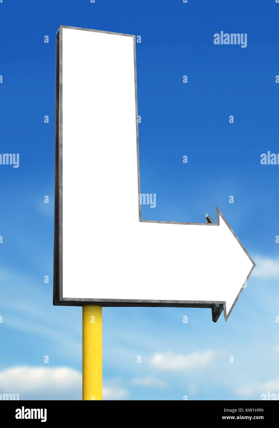 blank arrow sign board Stock Photo - Alamy