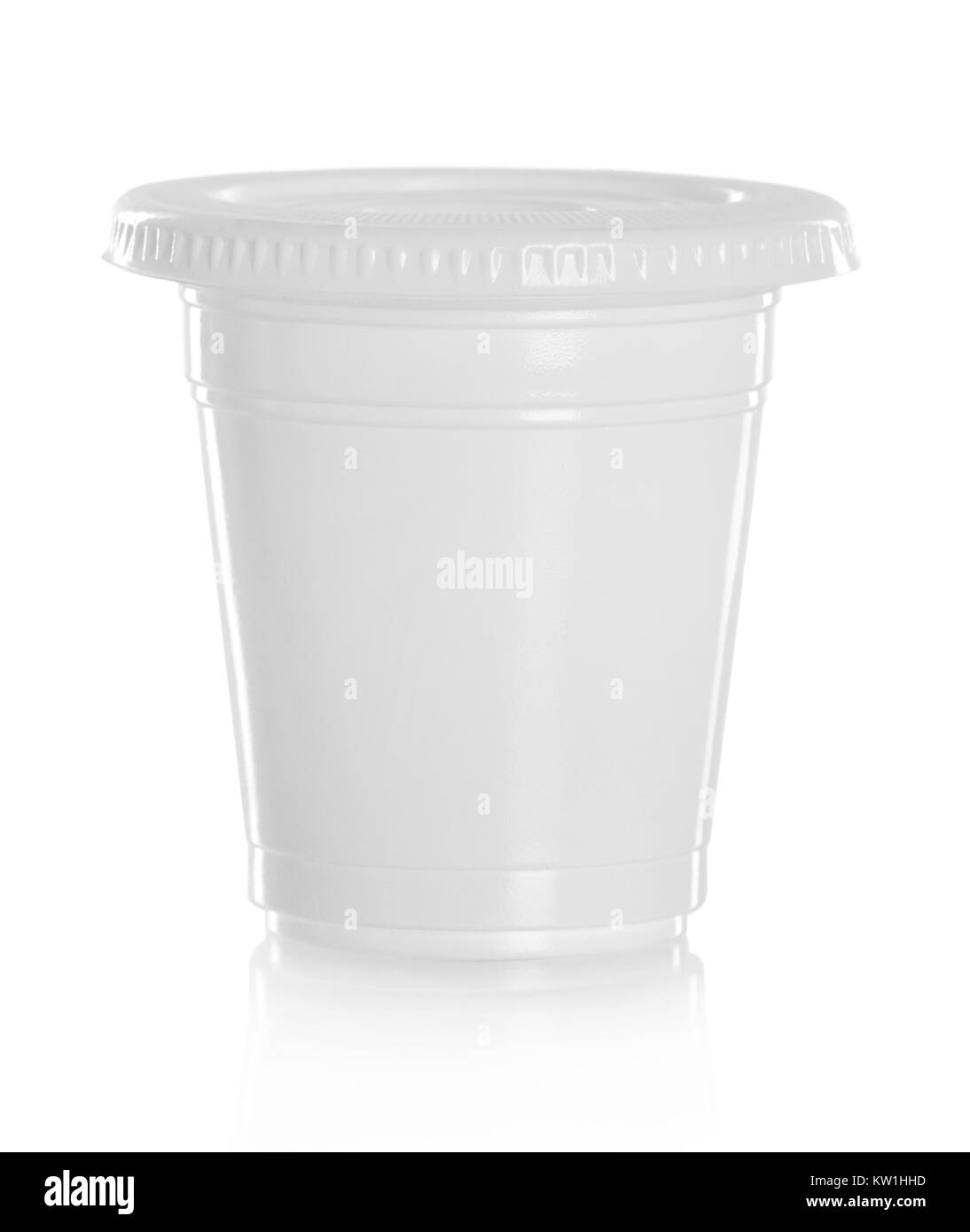 white plastic glass for liquid Product Stock Photo - Alamy