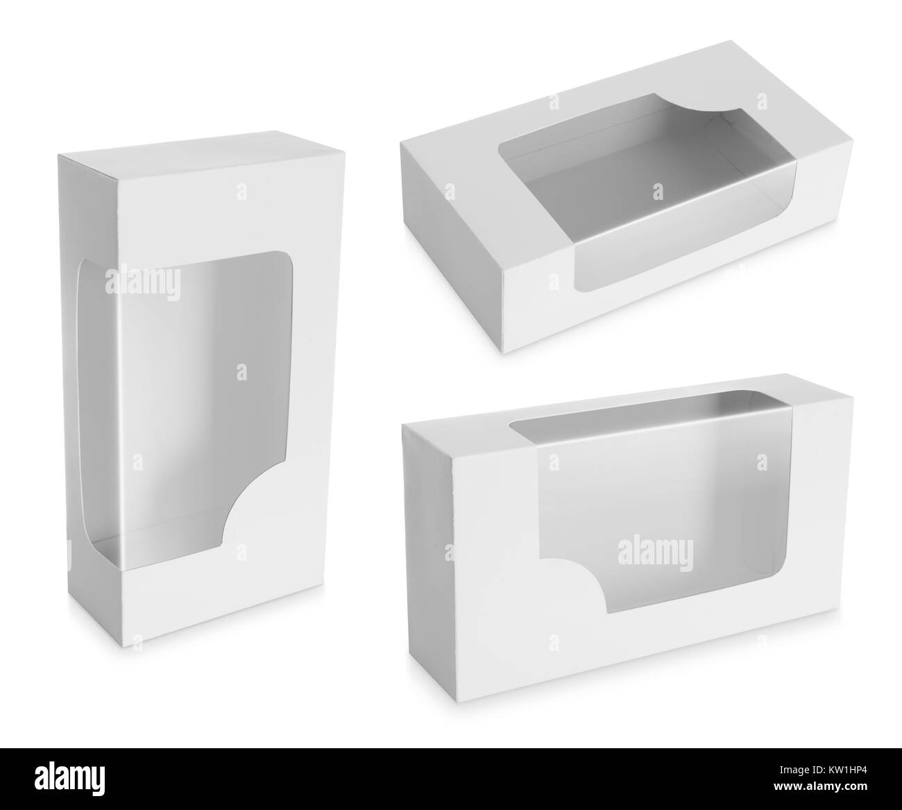 cardboard box with a transparent plastic window Stock Photo - Alamy