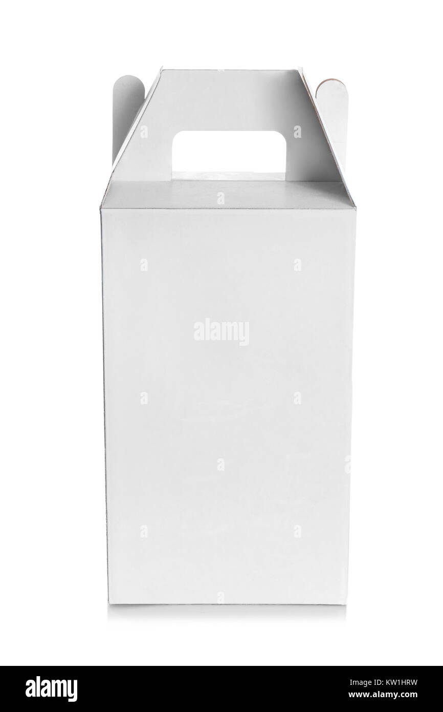 white empty box with handle Stock Photo - Alamy