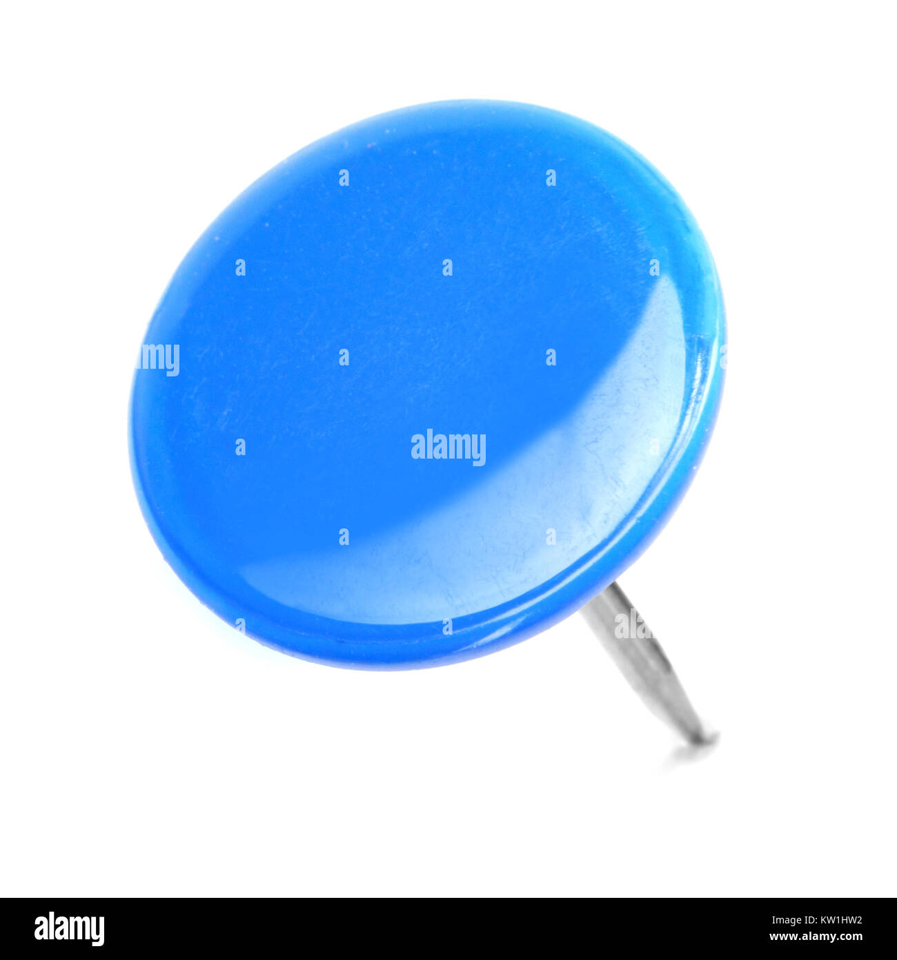 close up of a circle blue pushpin Stock Photo - Alamy