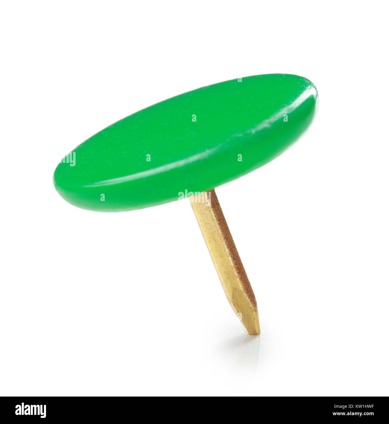 close up of a circle green pushpin Stock Photo - Alamy