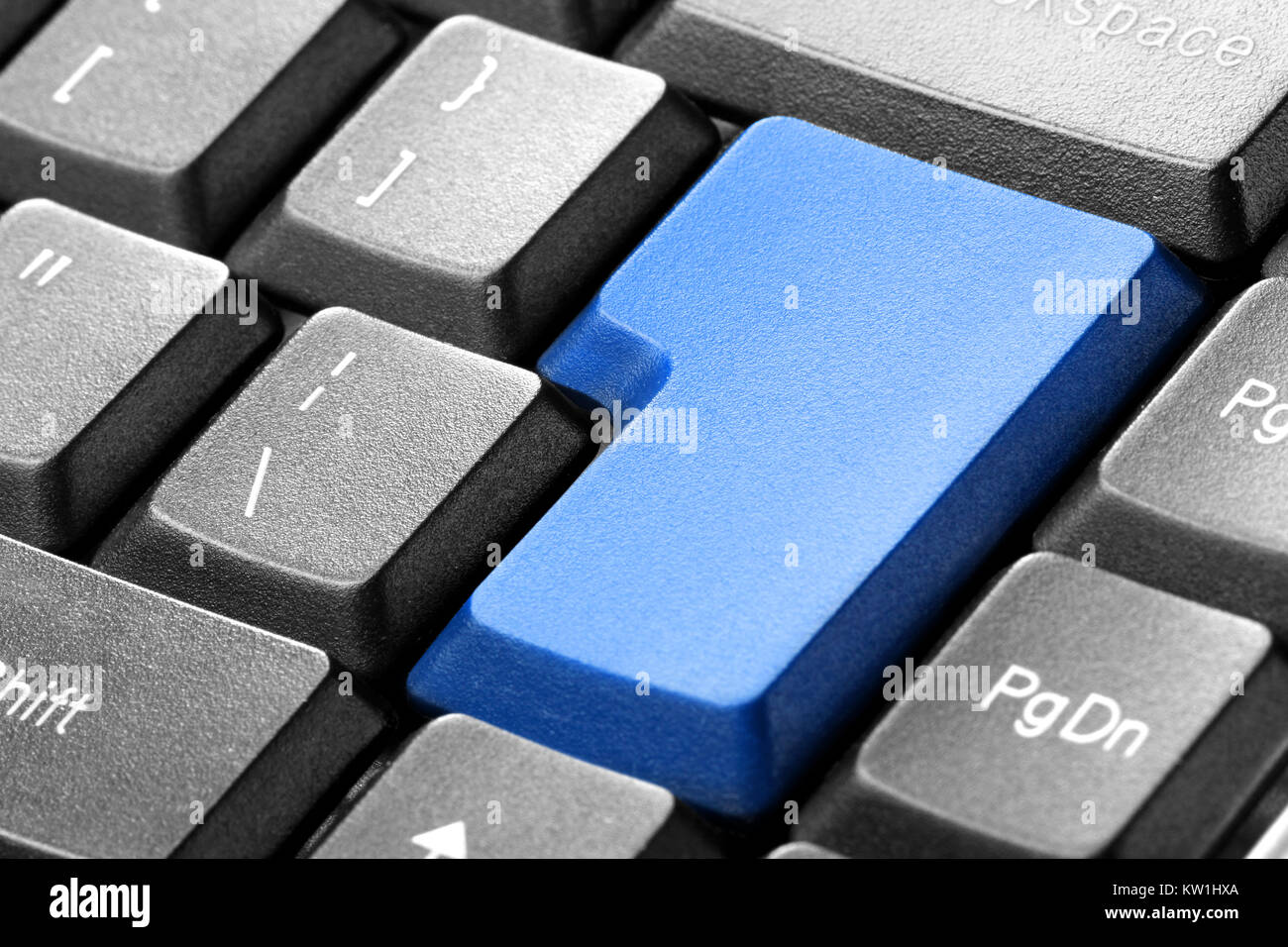 Keyboard Blue Blank Enter Button High Resolution Stock Photography and ...