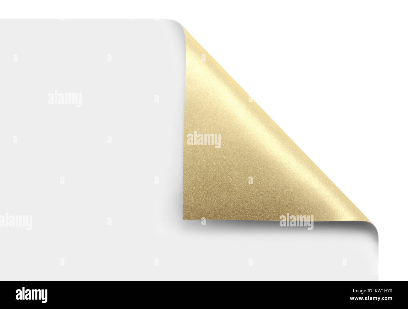golden page corner curl Stock Photo - Alamy