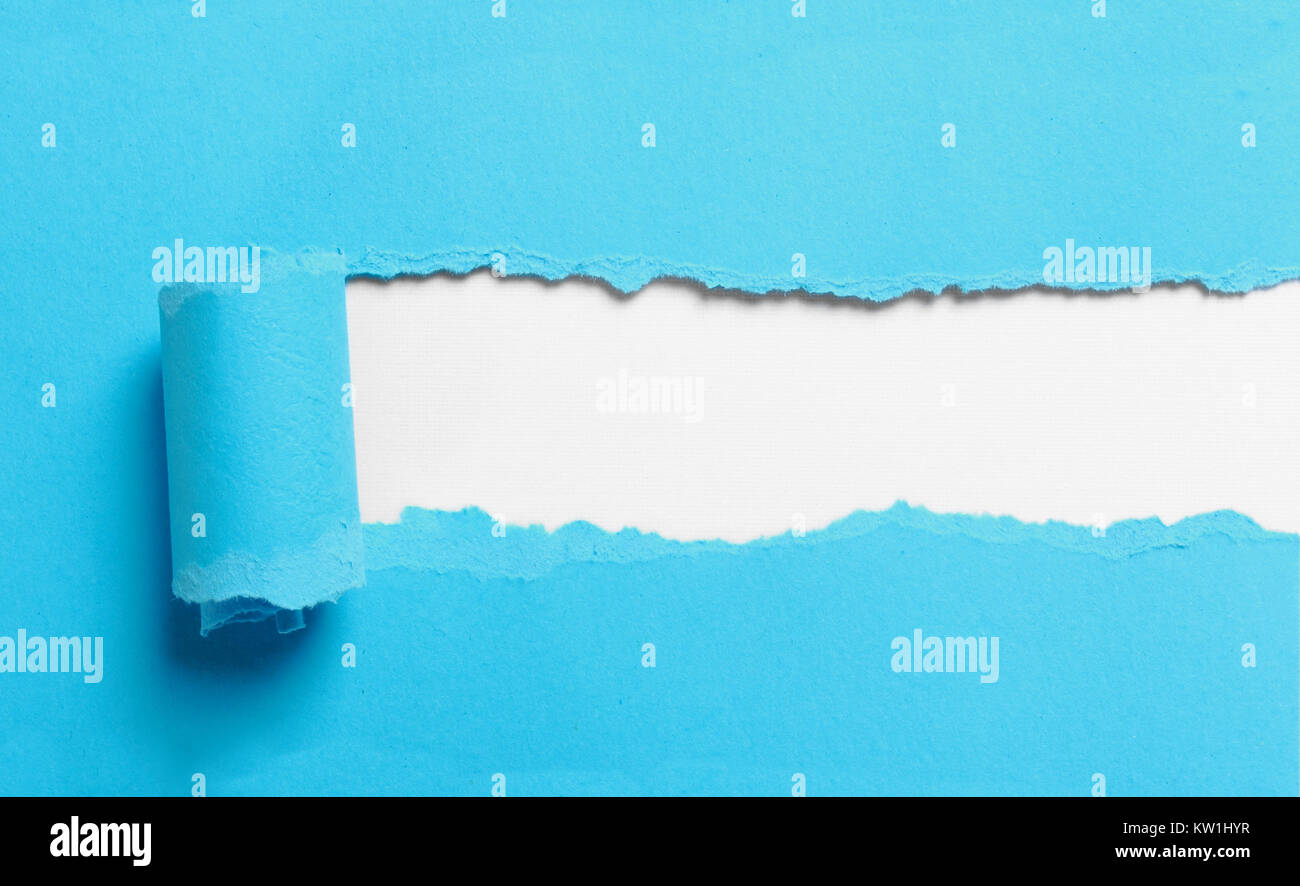 ripped blue paper Stock Photo - Alamy
