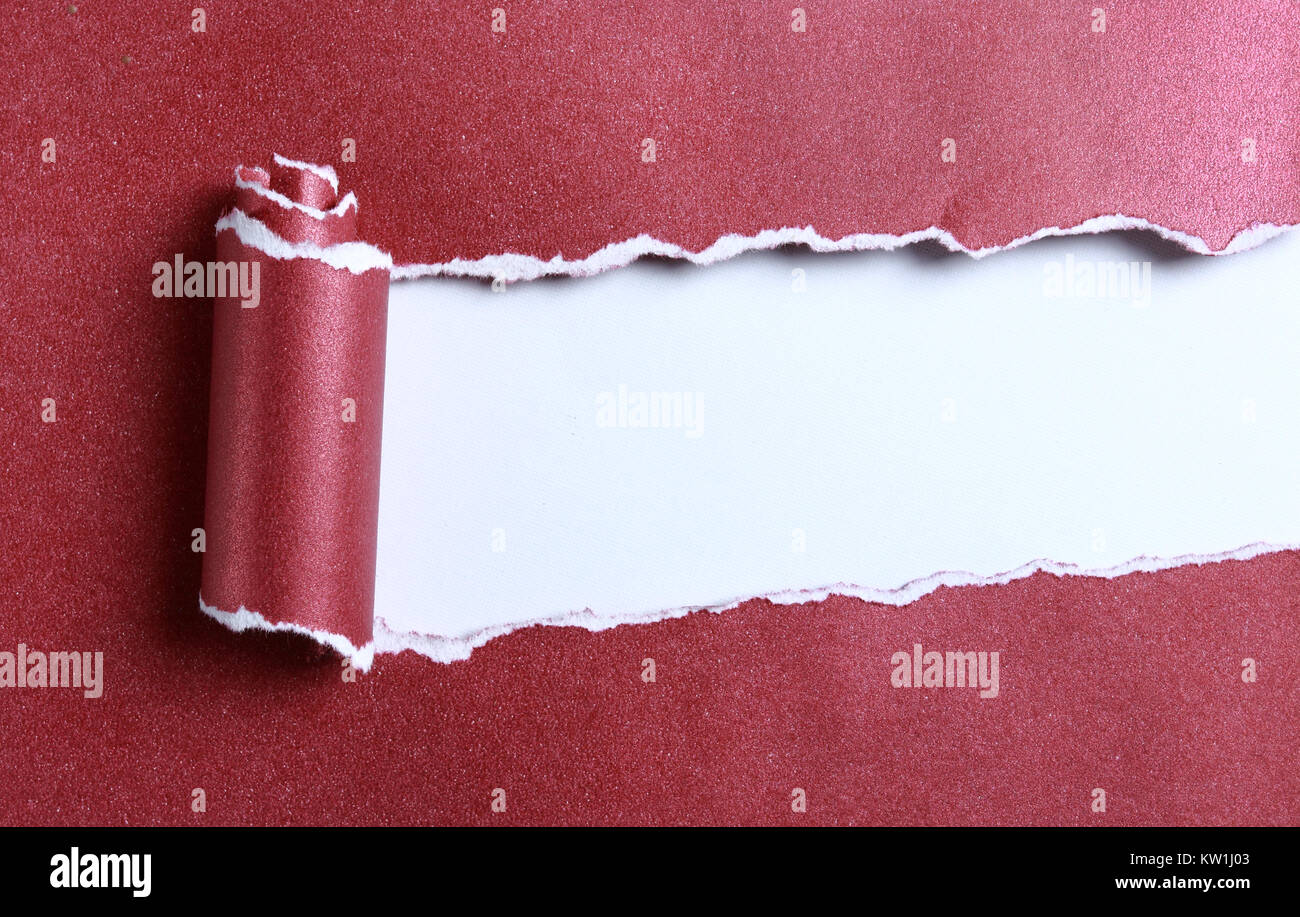 ripped red paper Stock Photo - Alamy