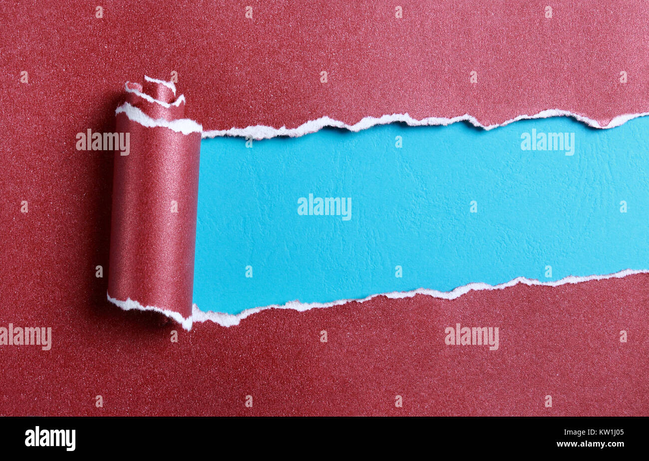 ripped red paper Stock Photo - Alamy