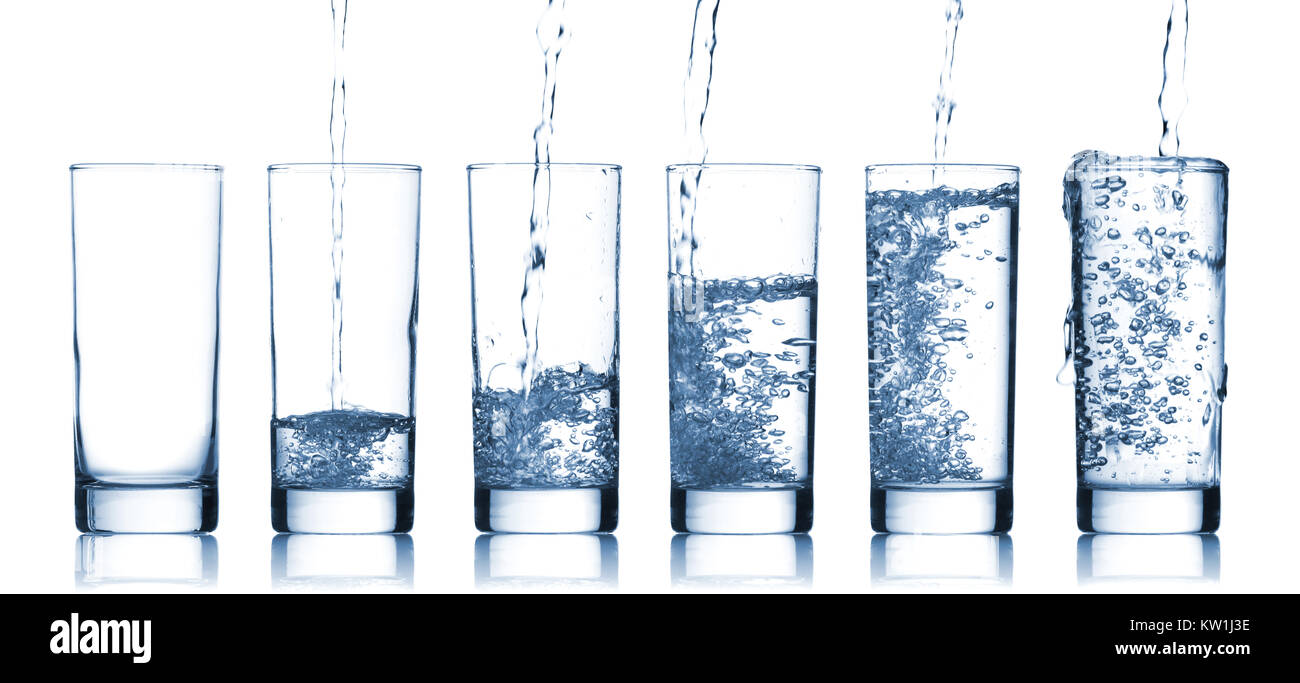 flowing water in a glass Stock Photo - Alamy