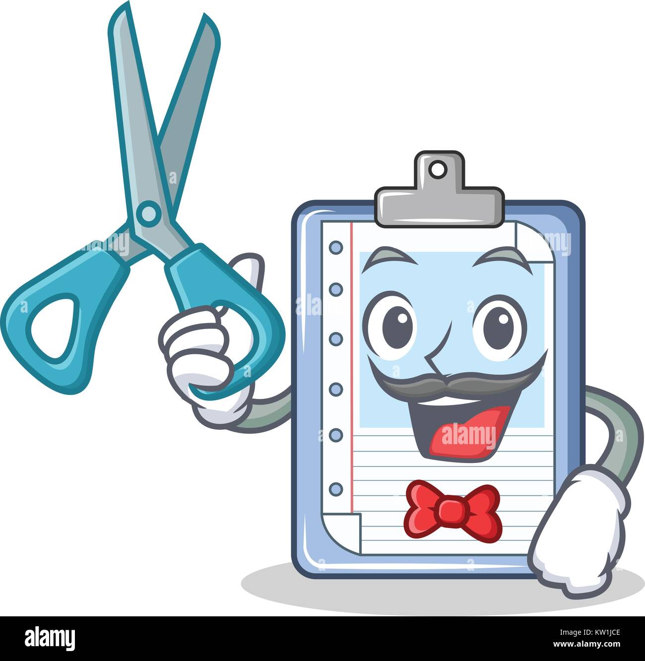 Barber clipboard character cartoon style Stock Vector Image & Art - Alamy