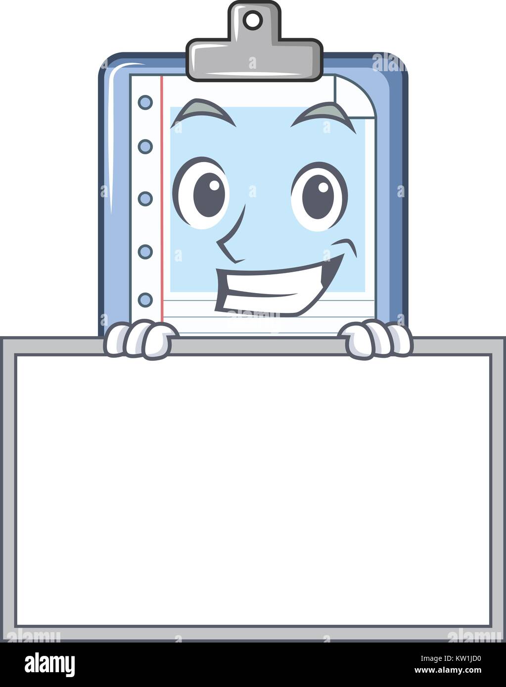 With board clipboard character cartoon style Stock Vector Image & Art ...