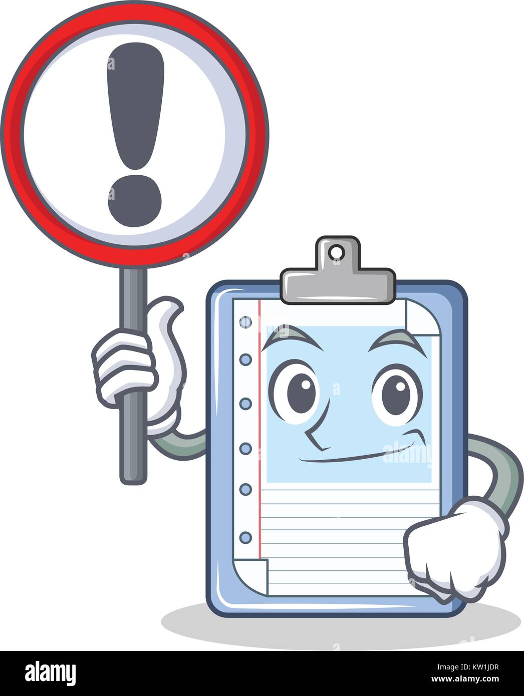 With sign clipboard character cartoon style Stock Vector Image & Art ...