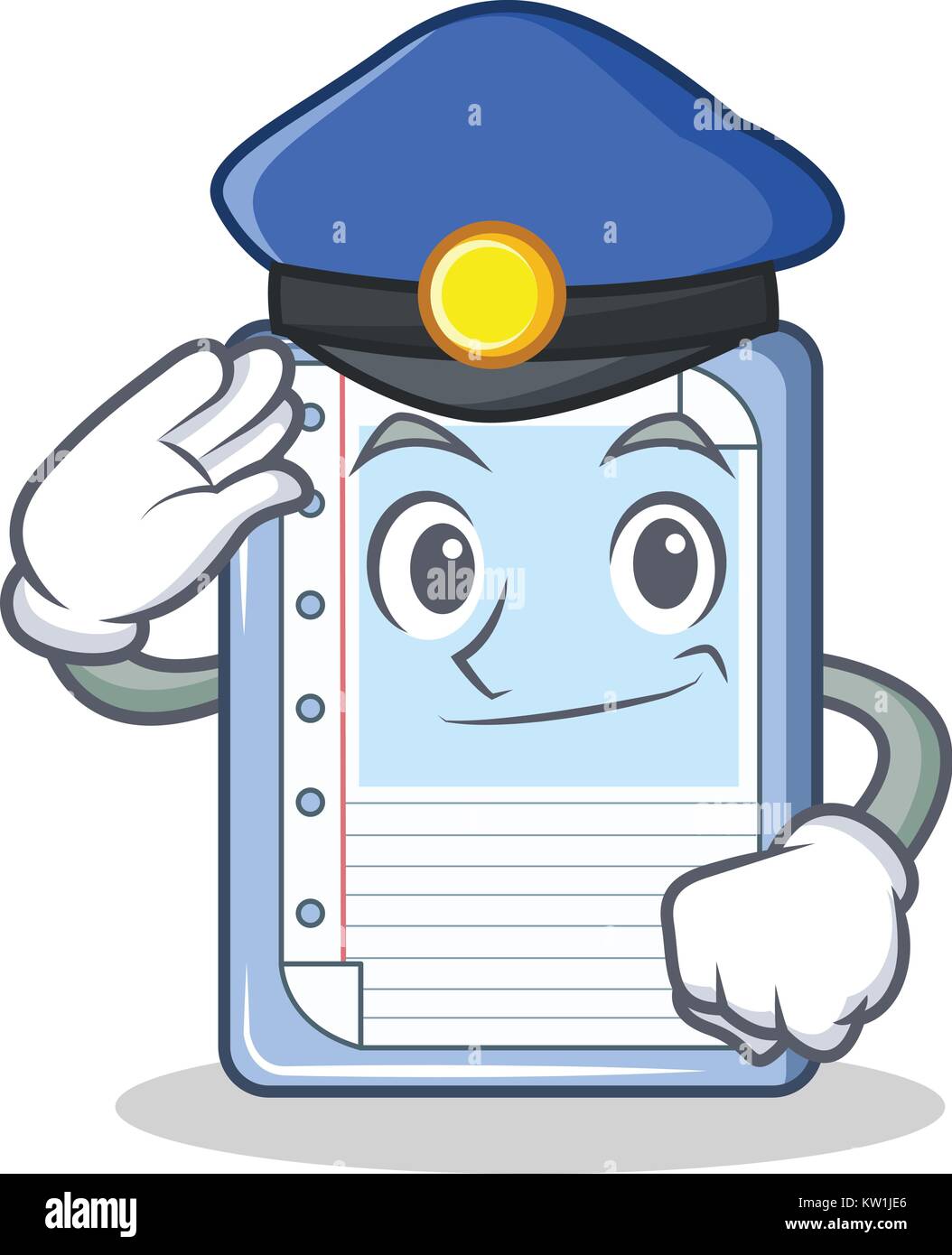 Police clipboard character cartoon style Stock Vector Image & Art - Alamy