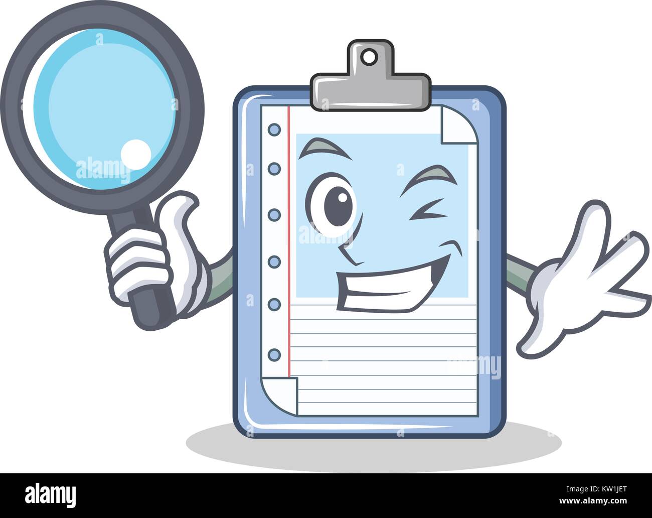 Detective clipboard character cartoon style Stock Vector Image & Art ...