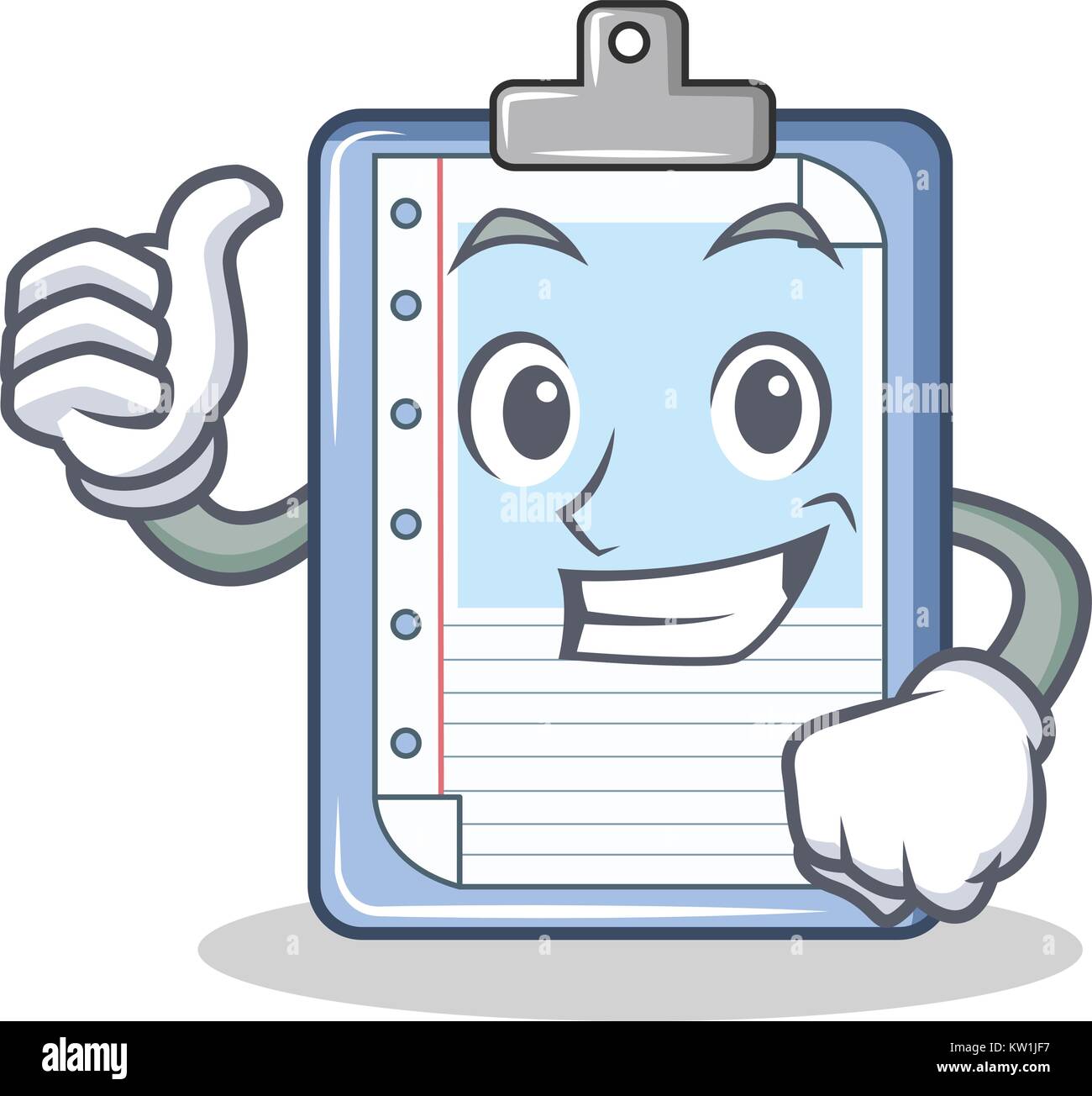 Thumbs up clipboard character cartoon style Stock Vector Image & Art ...
