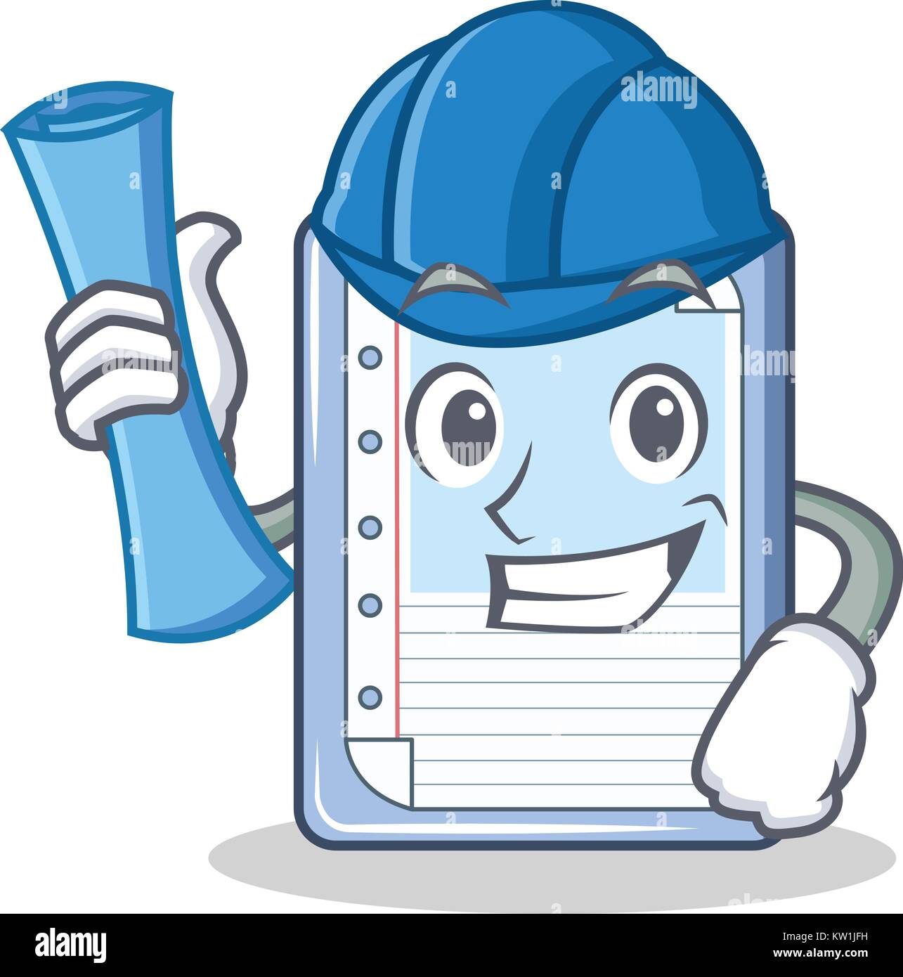 Architect clipboard character cartoon style Stock Vector Image & Art ...
