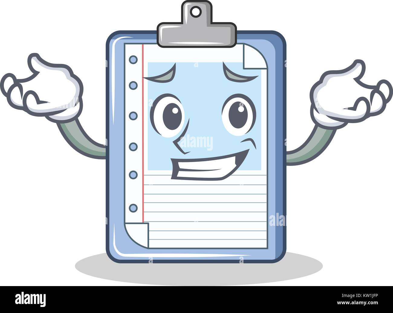 Grinning clipboard character cartoon style Stock Vector Image & Art - Alamy