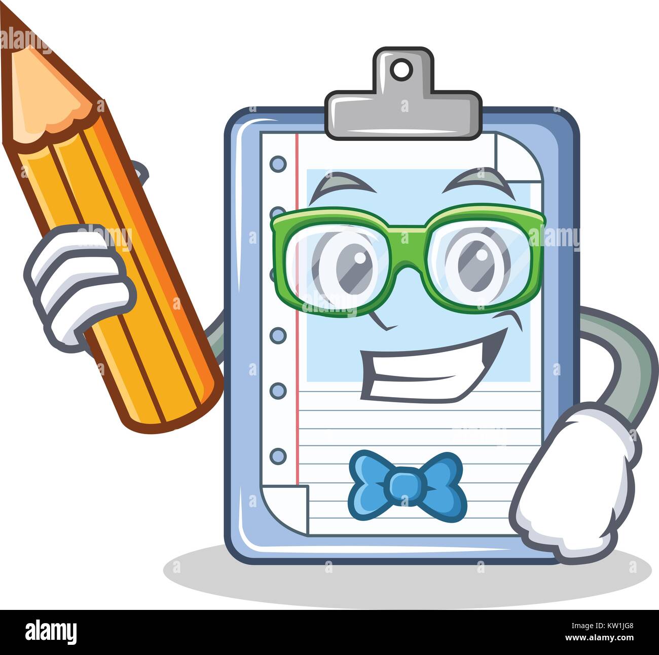 Student clipboard character cartoon style Stock Vector Image & Art - Alamy