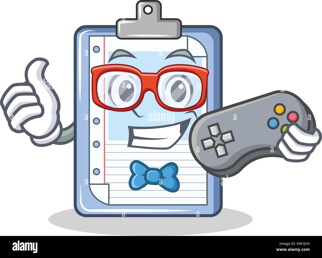 Gamer clipboard character cartoon style Stock Vector Image & Art - Alamy