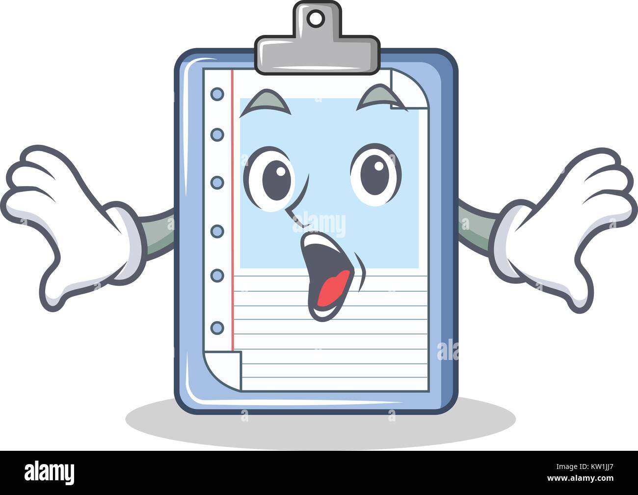 Surprised clipboard character cartoon style Stock Vector Image & Art ...