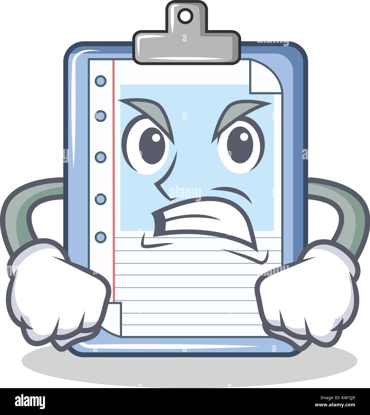 Angry clipboard character cartoon style Stock Vector Image & Art - Alamy