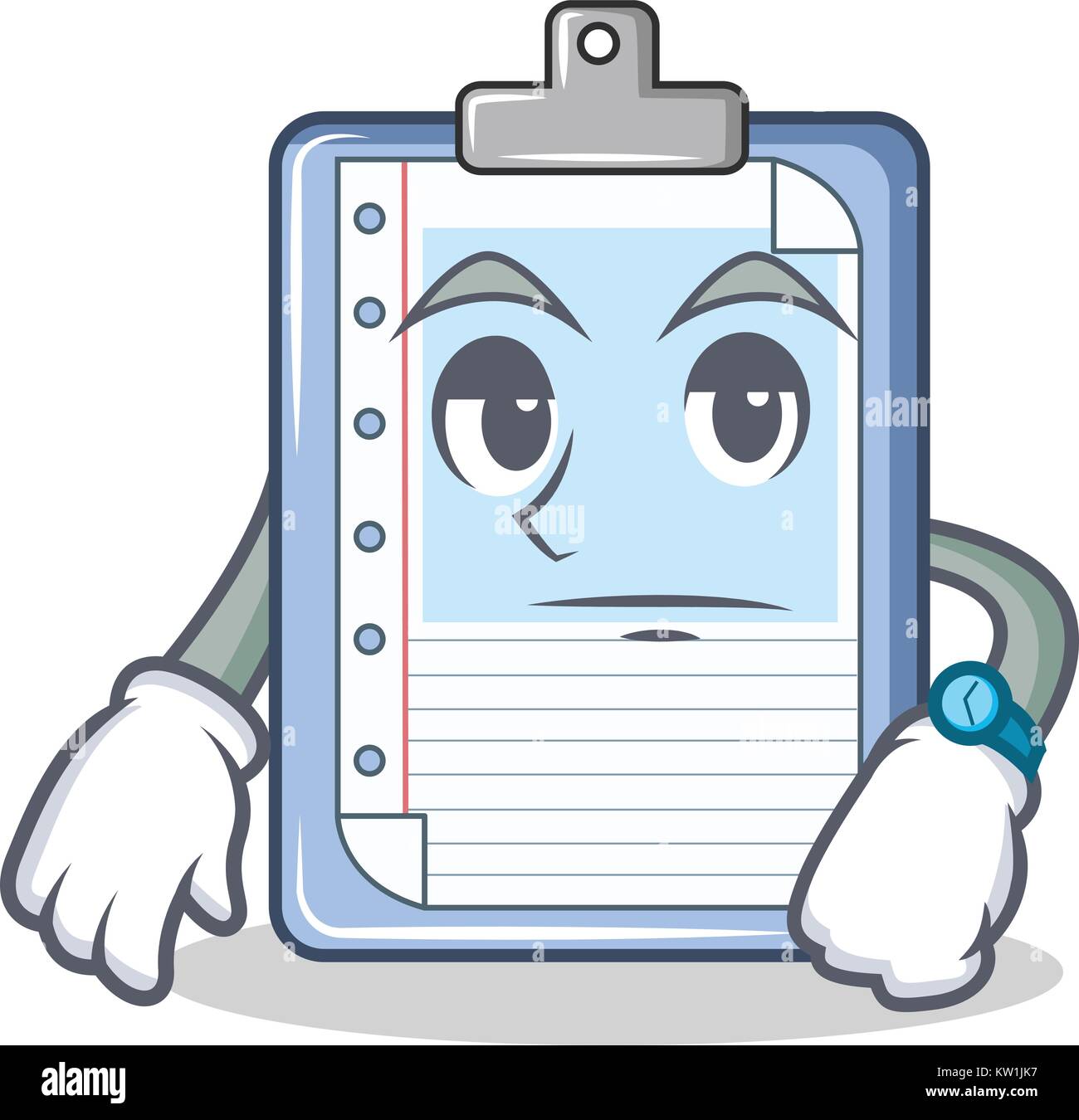 Waiting clipboard character cartoon style Stock Vector Image & Art - Alamy