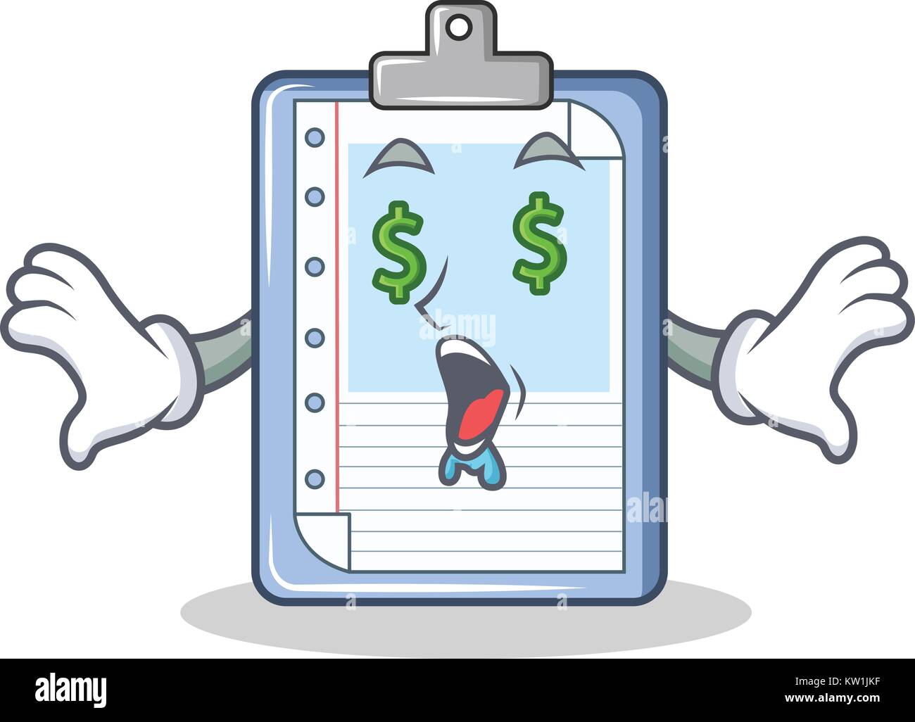 Money eye clipboard character cartoon style Stock Vector Image & Art ...