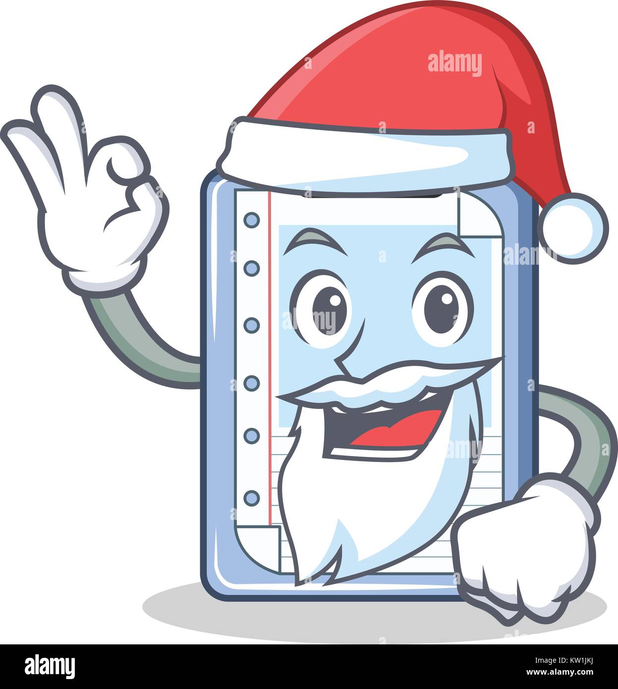 Santa clipboard character cartoon style Stock Vector Image & Art - Alamy
