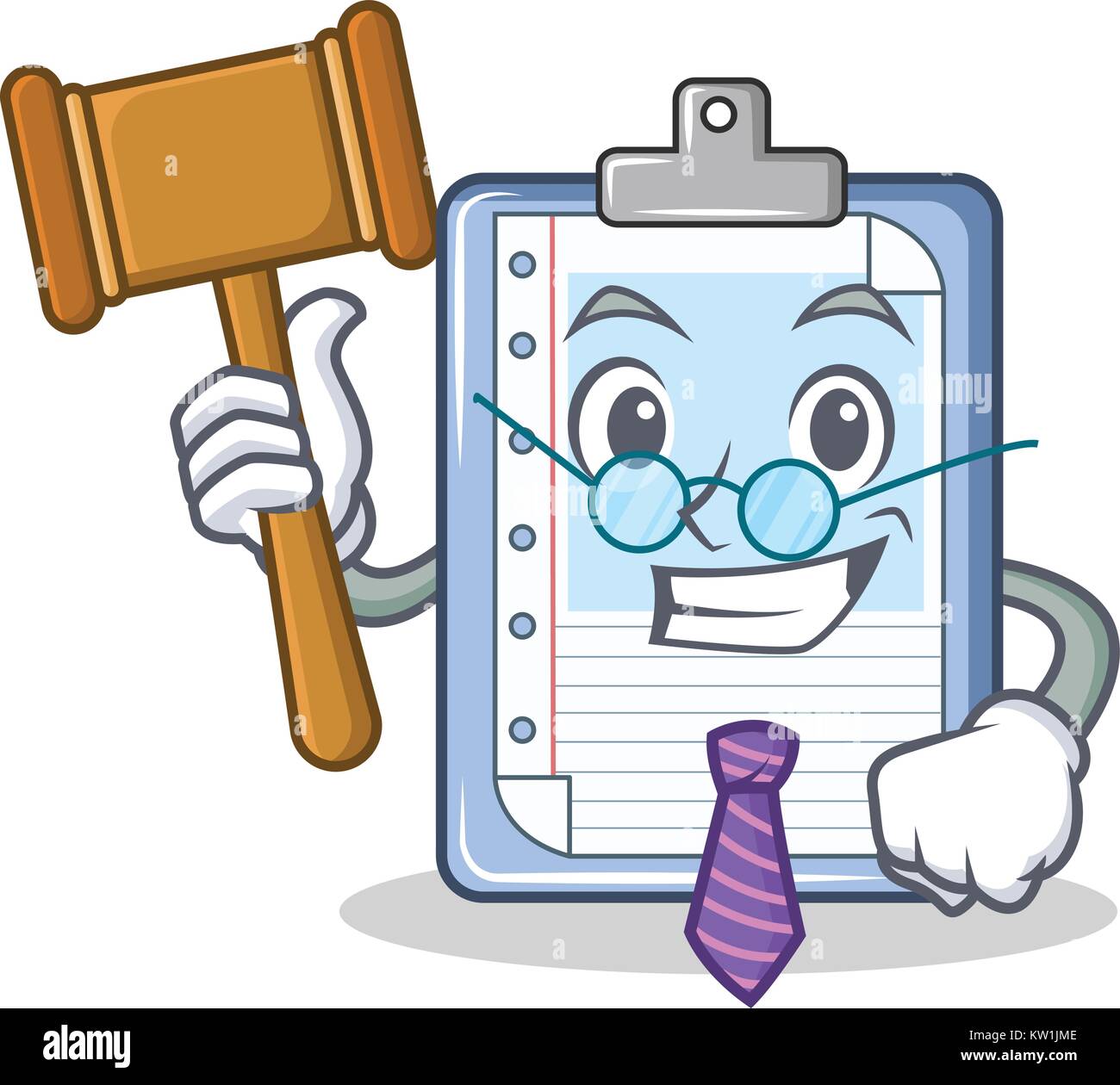 Judge clipboard character cartoon style Stock Vector Image & Art - Alamy