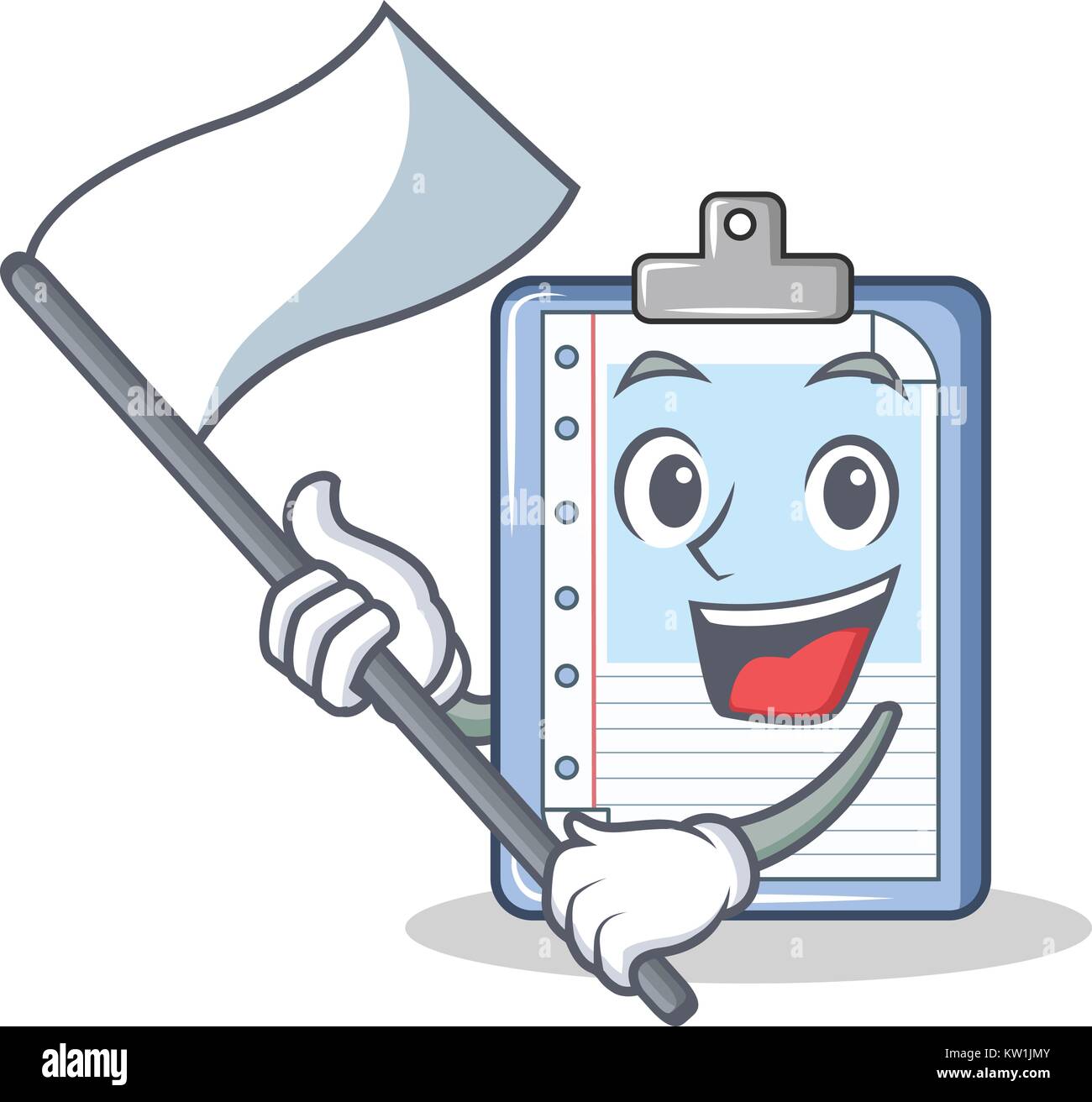 With flag clipboard character cartoon style Stock Vector Image & Art ...