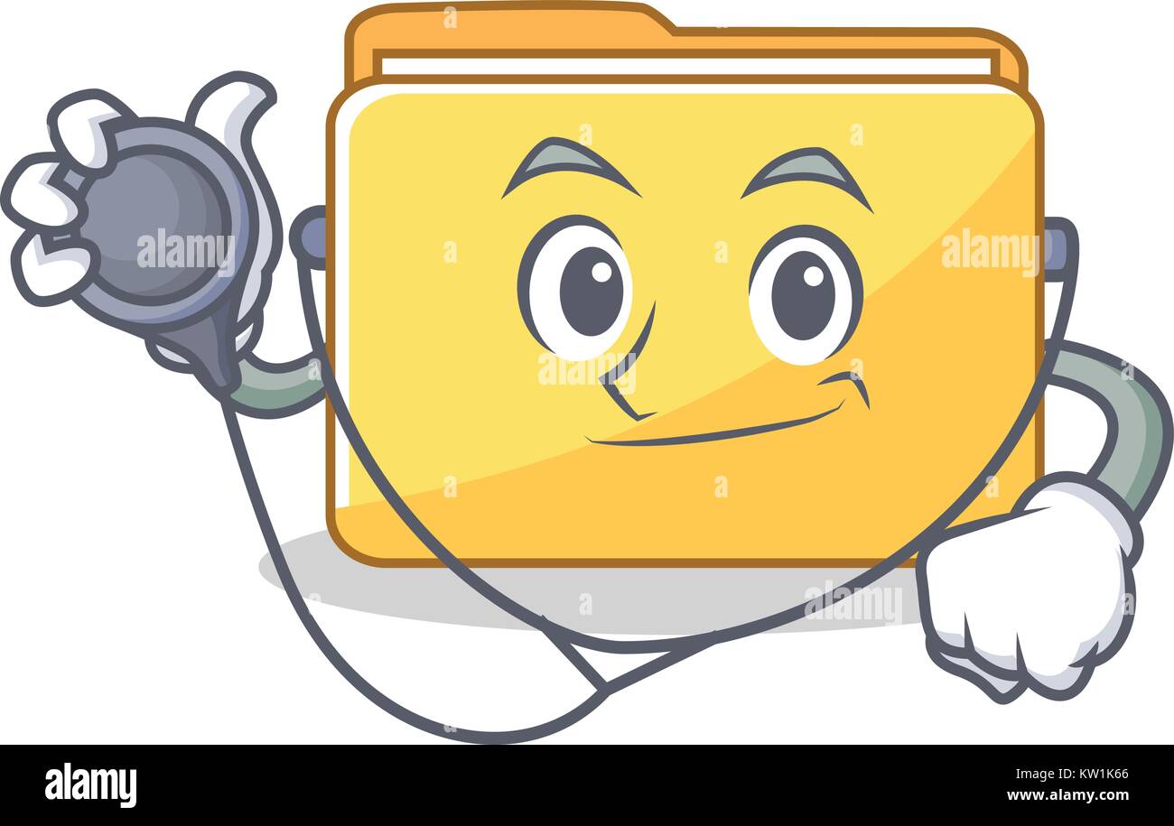 Doctor folder character cartoon style Stock Vector Image & Art - Alamy