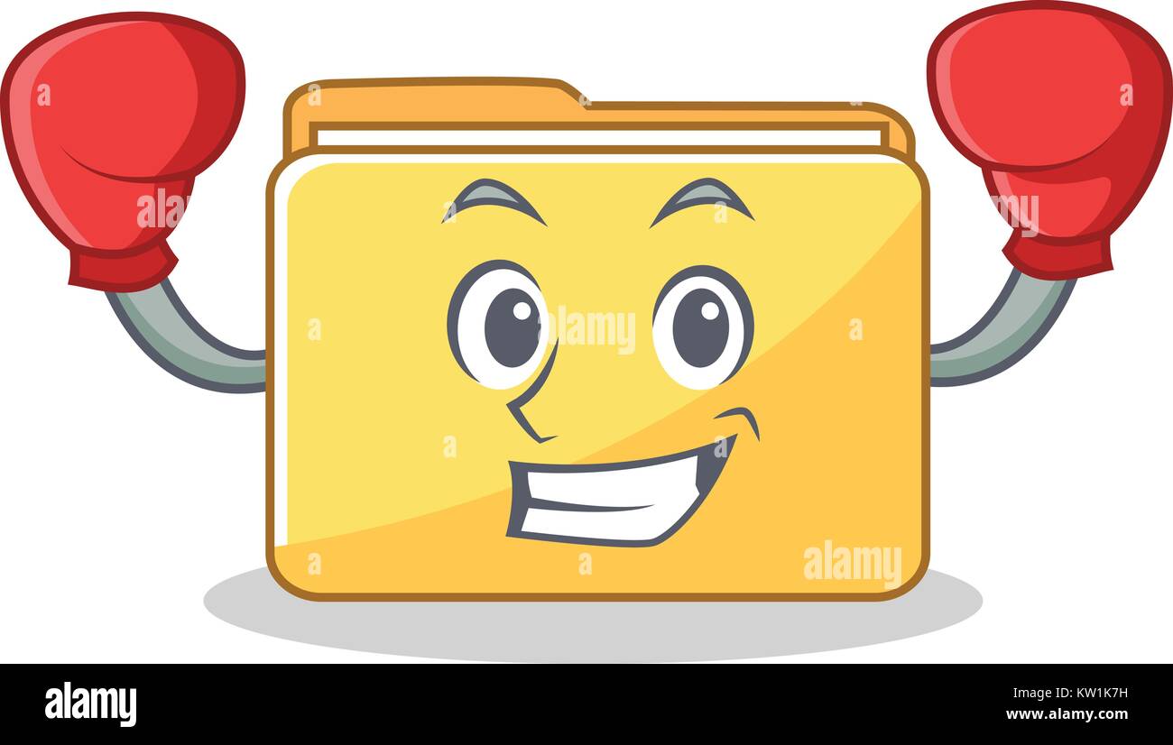 Boxing folder character cartoon style Stock Vector Image & Art - Alamy
