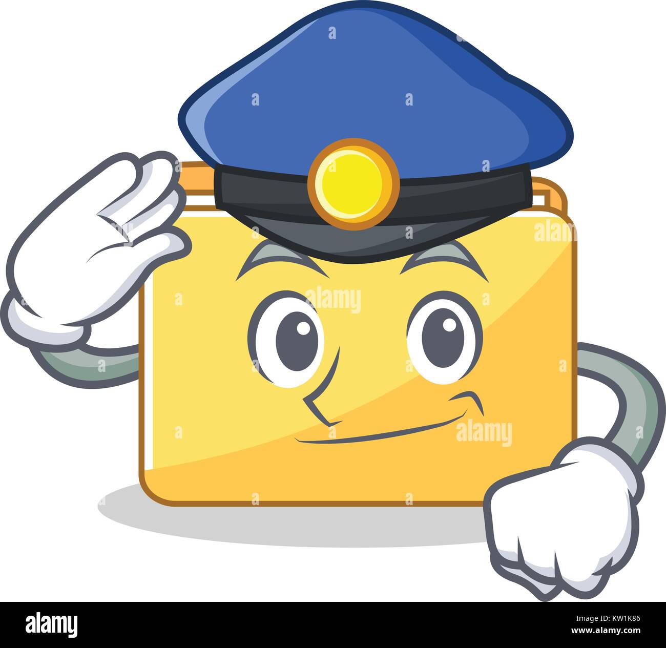 Police folder character cartoon style Stock Vector Image & Art - Alamy