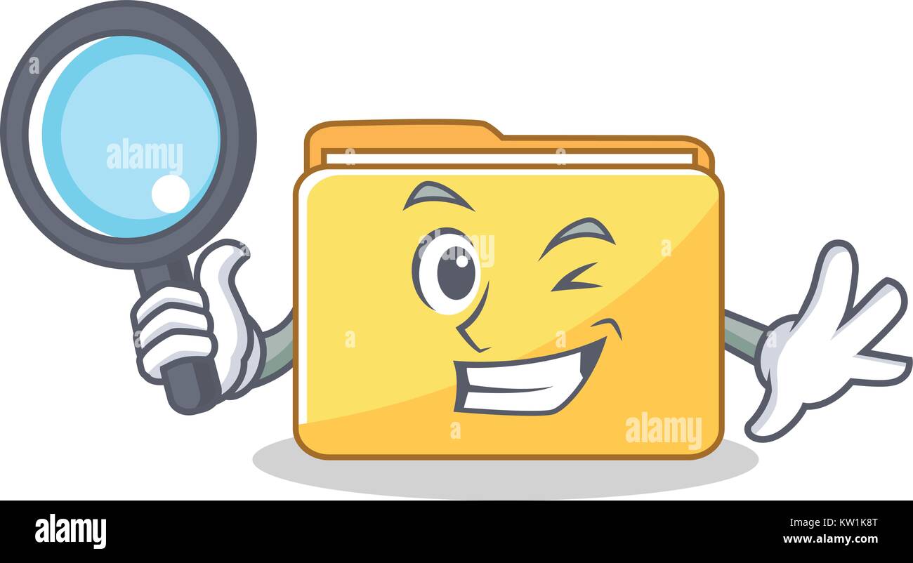 Detective folder character cartoon style Stock Vector Image & Art - Alamy