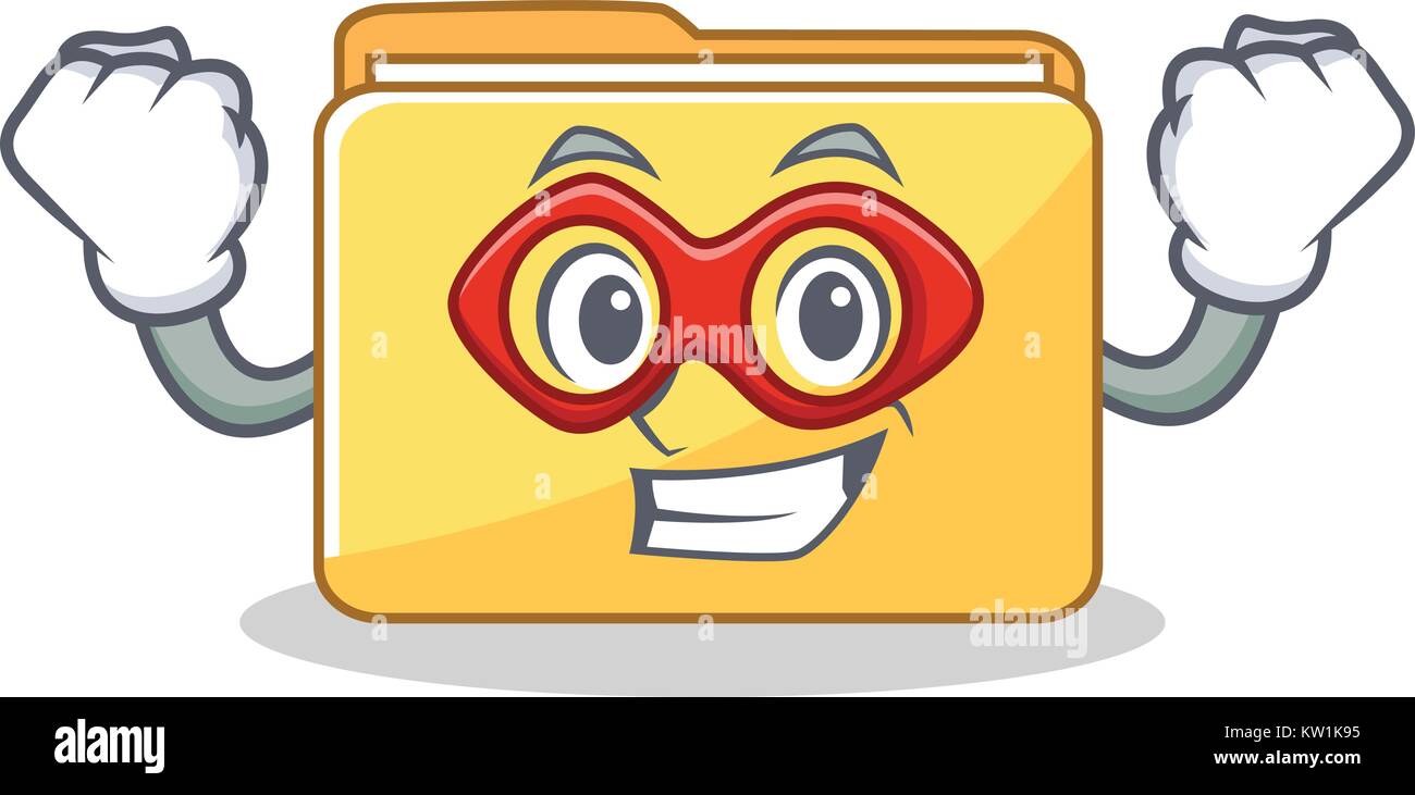 Super hero folder character cartoon style Stock Vector Image & Art - Alamy
