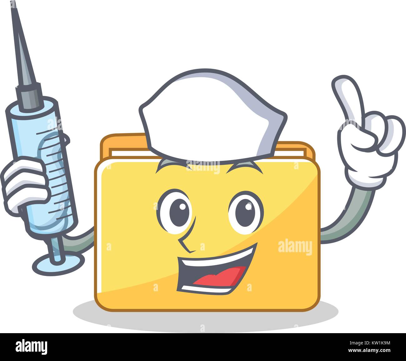 Nurse folder character cartoon style Stock Vector Image & Art - Alamy