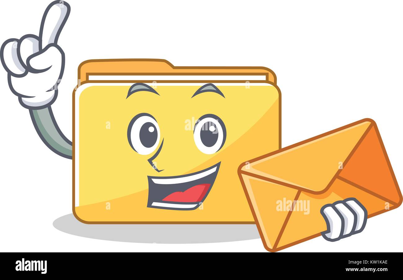 With envelope folder character cartoon style Stock Vector Image & Art ...