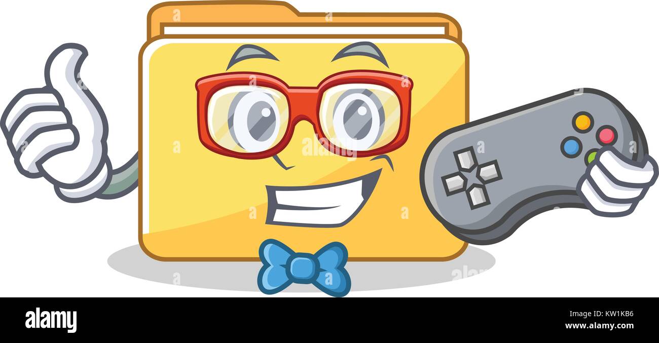 Gamer folder character cartoon style Stock Vector Image & Art - Alamy