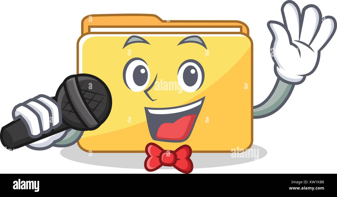 Singing folder character cartoon style Stock Vector Image & Art - Alamy